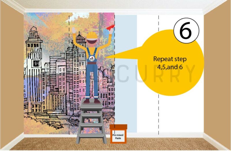 How to install wall mural | Wall mural installation | Wall Curry