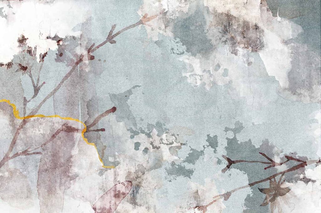 Autumn floral watercolor background - WallCurry