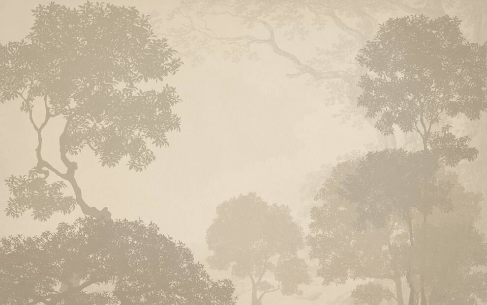 Sepia Jungle trees - WallCurry