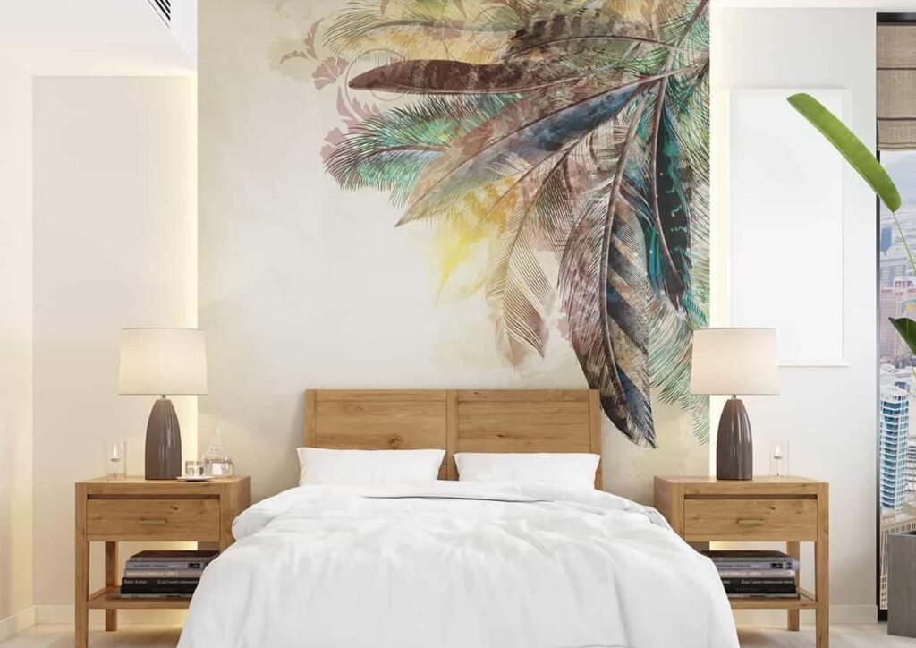 Nature Inspired Feather Wallpaper Unique Statement Wall Mural
